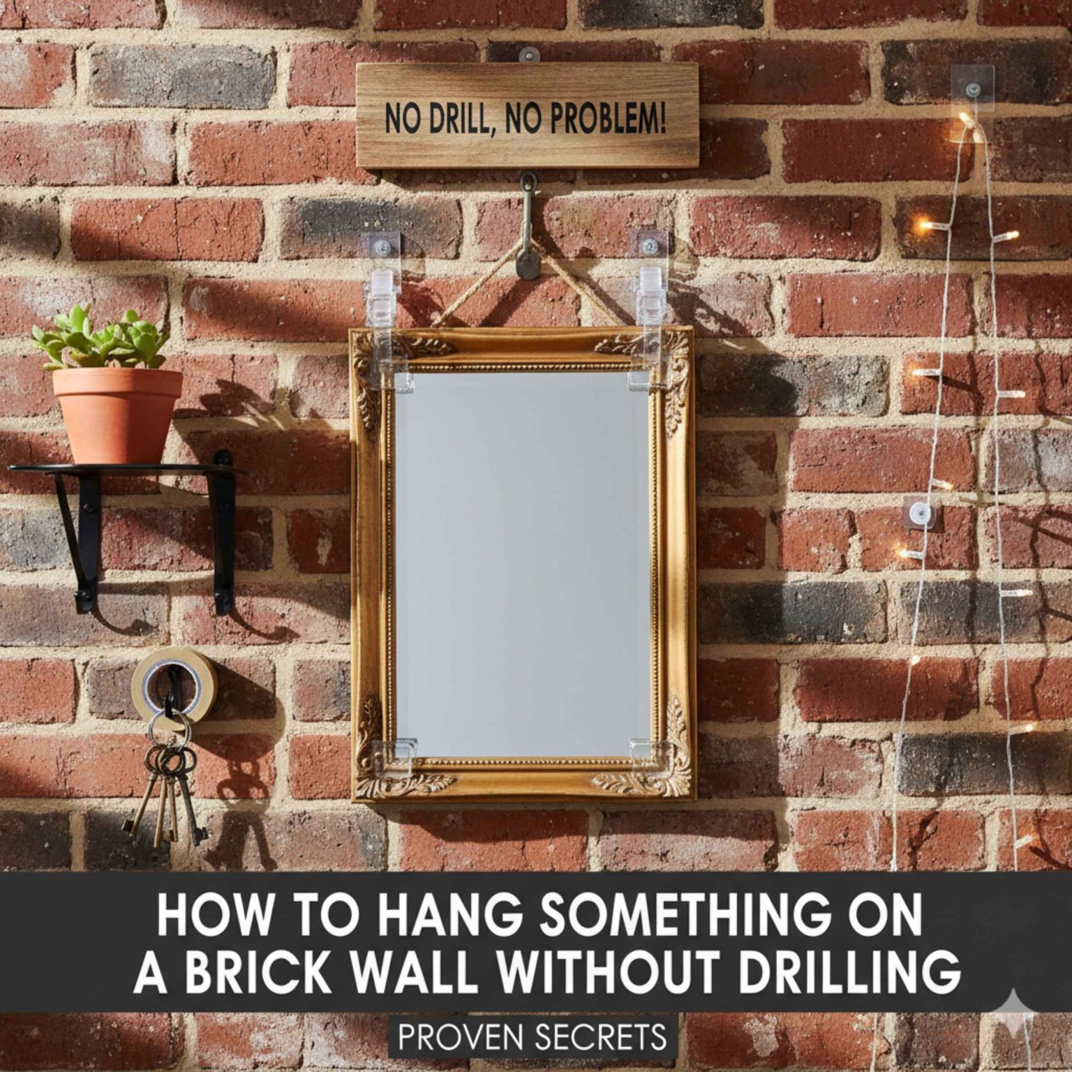 How To Hang Something On A Brick Wall Without Drilling: Proven Secrets