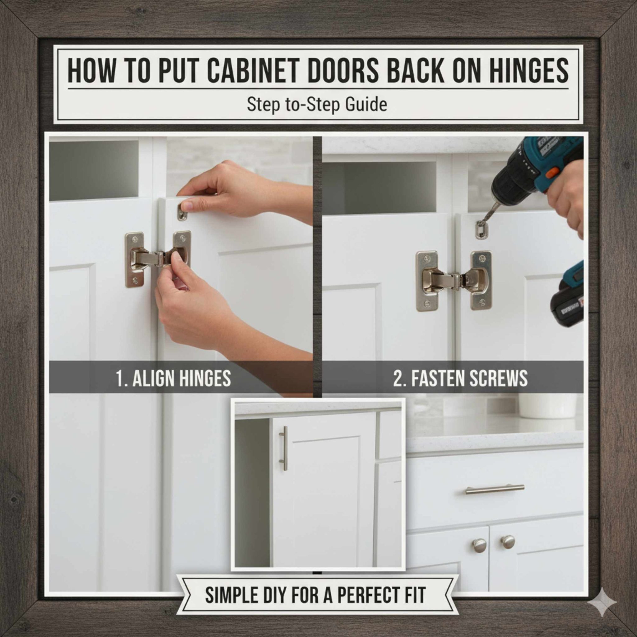 How To Put Cabinet Doors Back On Hinges: Essential Guide