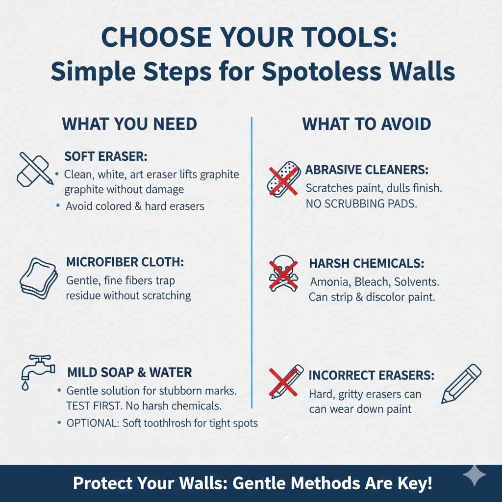 Remove Pencil Marks From Walls Without Paint Damage: Simple Steps