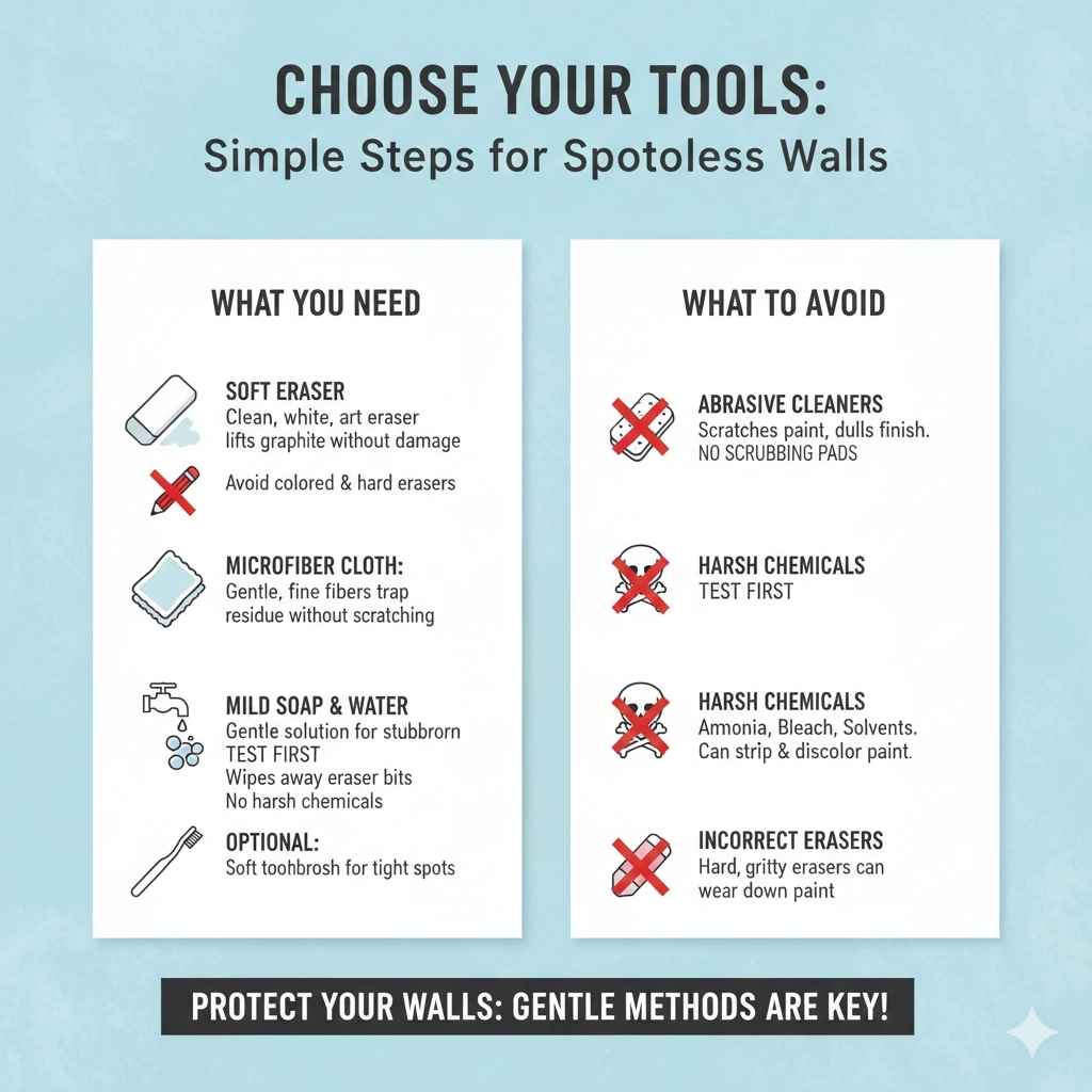 Remove Pencil Marks From Walls Without Paint Damage: Simple Steps