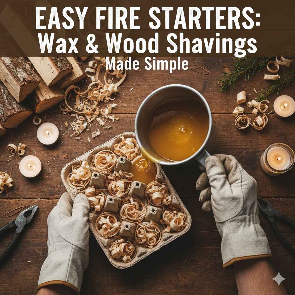 Easy Fire Starters: Wax & Wood Shavings Made Simple