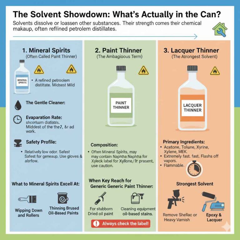 Mineral Spirits Vs Paint Thinner Vs Lacquer Thinner: Essential Showdown
